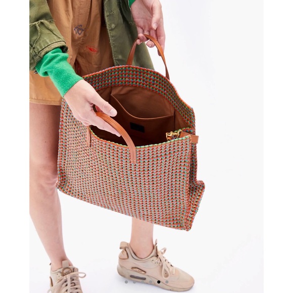 Clare V | Bags | Clare V Simple Woven Leather Tote Multi Rattan Nwt ...